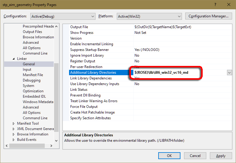 Visual Studio 2012 2022 C Project Settings